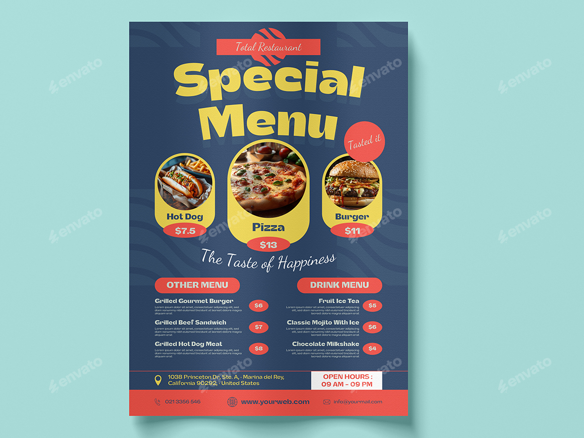 Food Menu, Print Templates | GraphicRiver