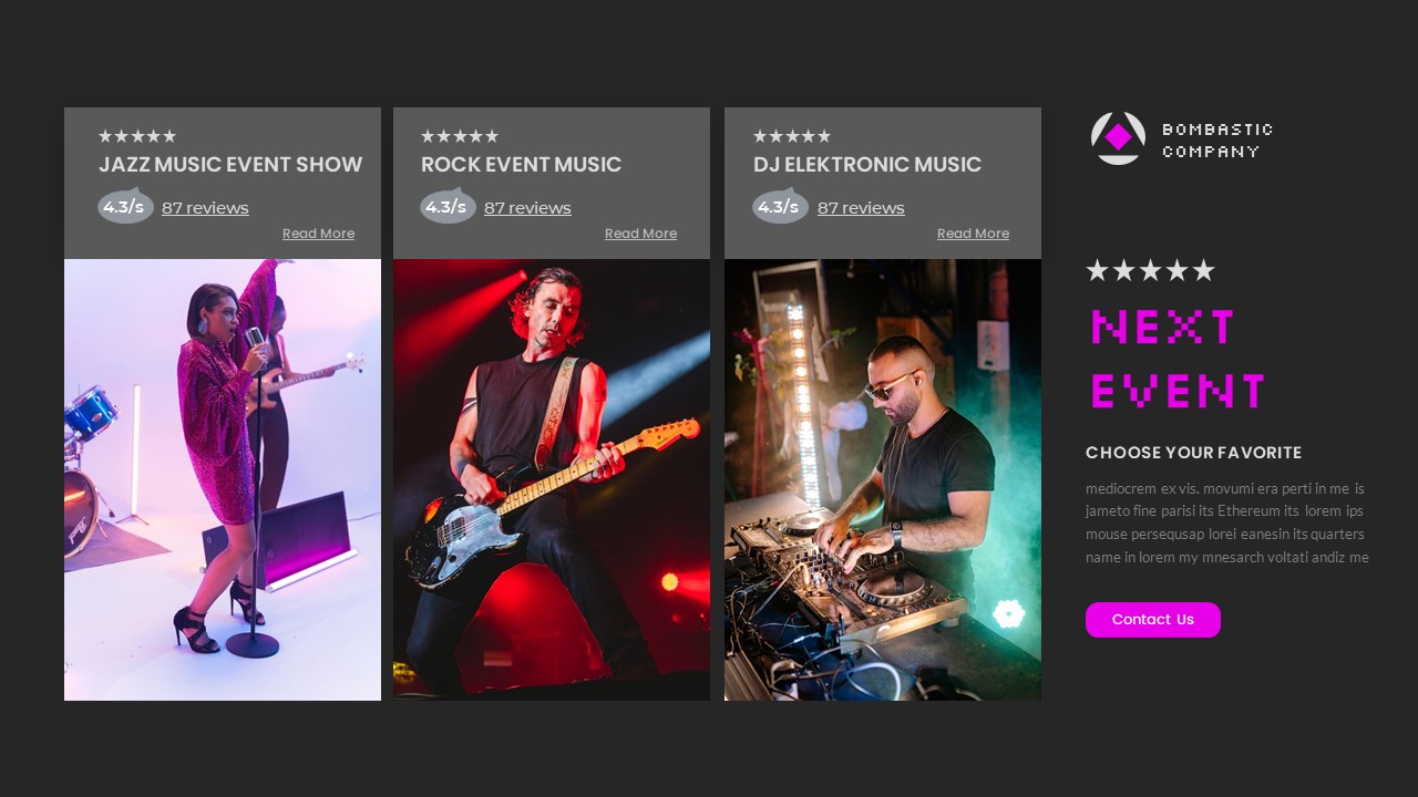 Music Event Concert Powerpoint Template, Presentation Templates ...