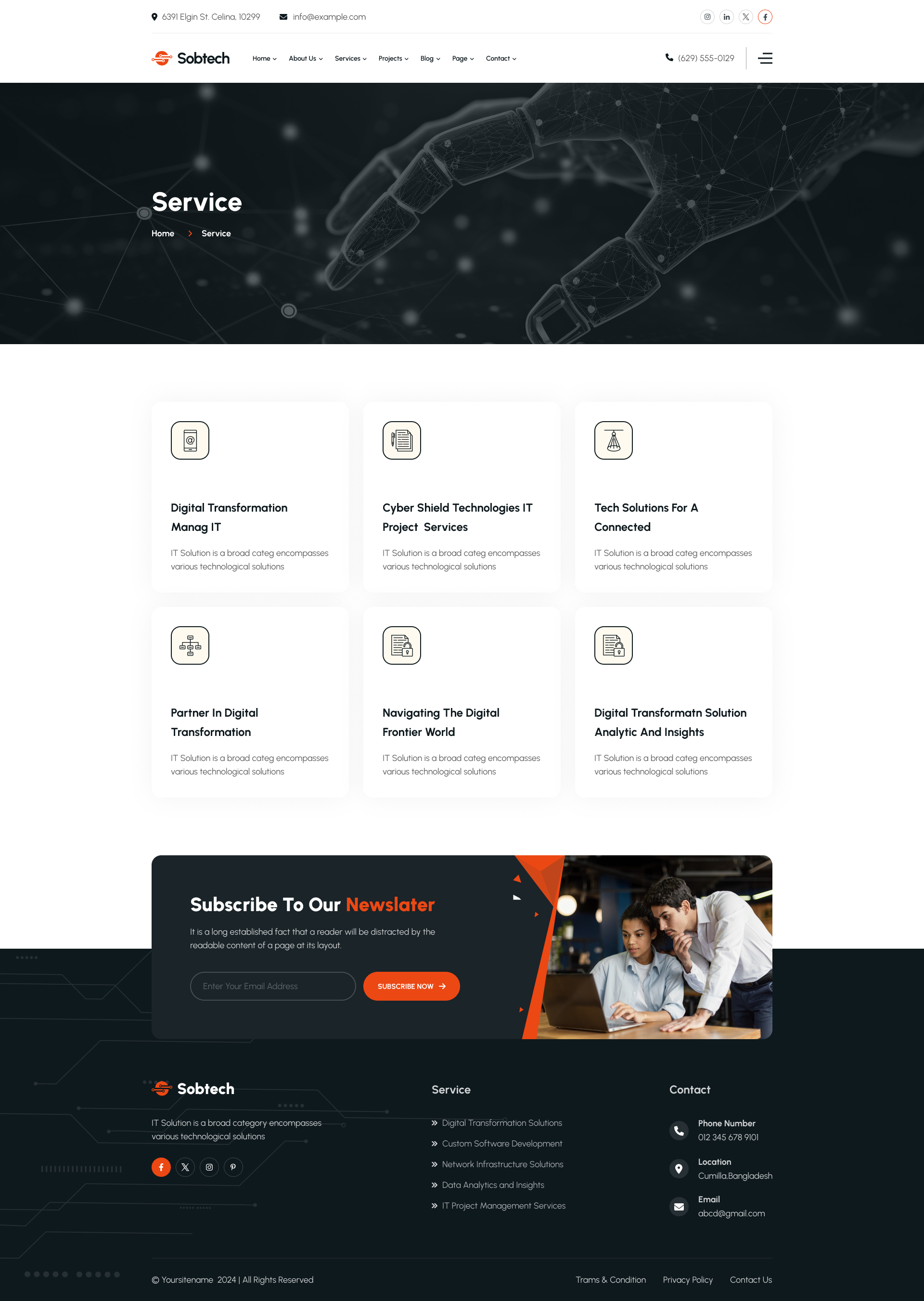 Sobtech - IT Solutions And Services Company Figma Template by SmartSoftCode