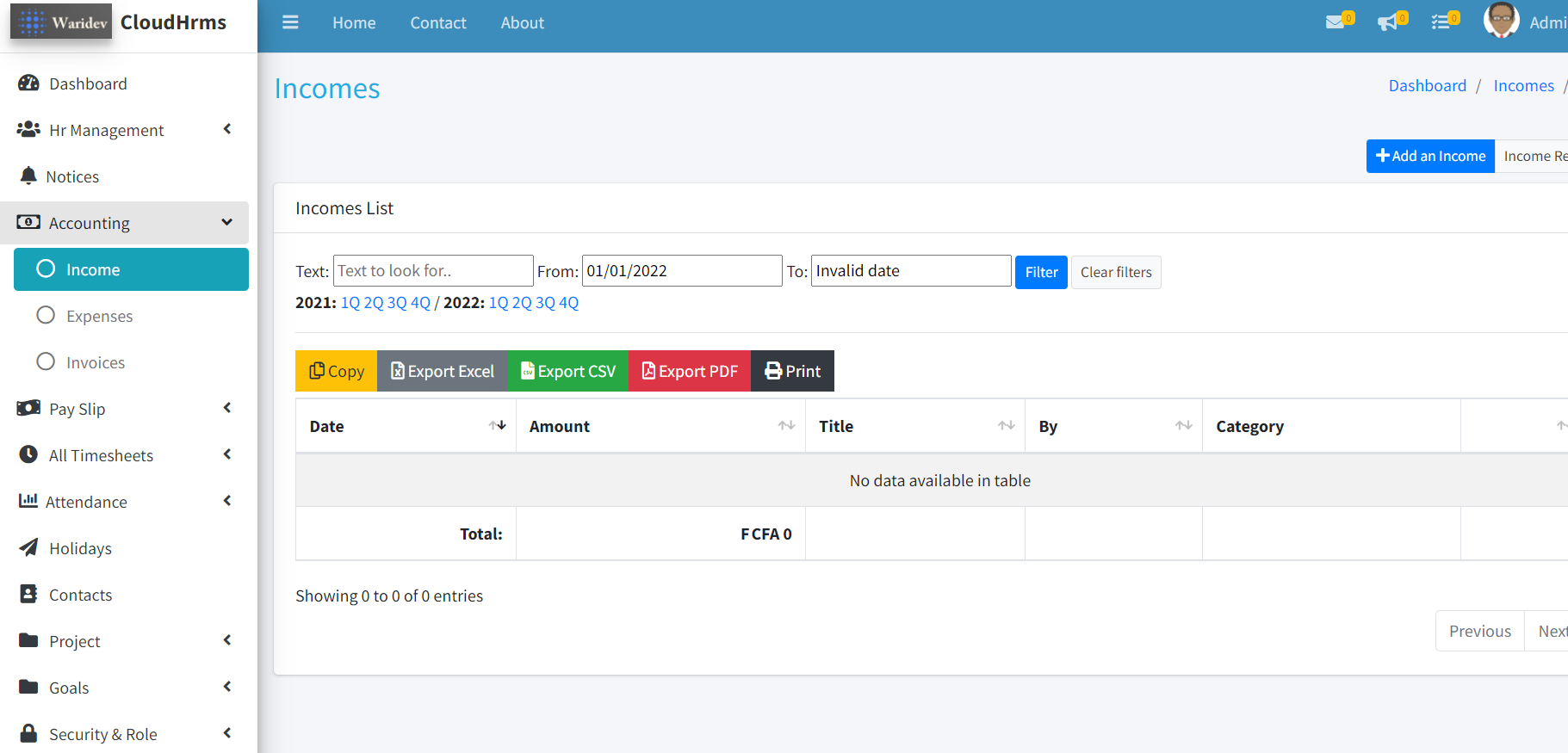 CloudHMRS Human Resource Management Solution by waridev | CodeCanyon