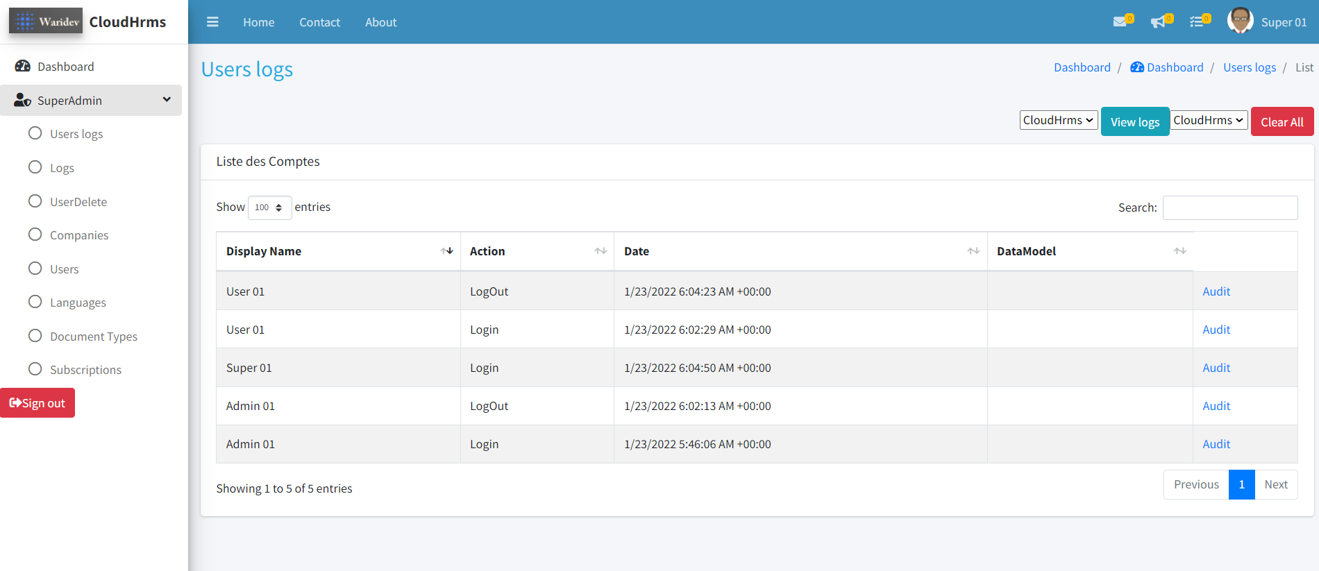 CloudHMRS Human Resource Management Solution by waridev | CodeCanyon