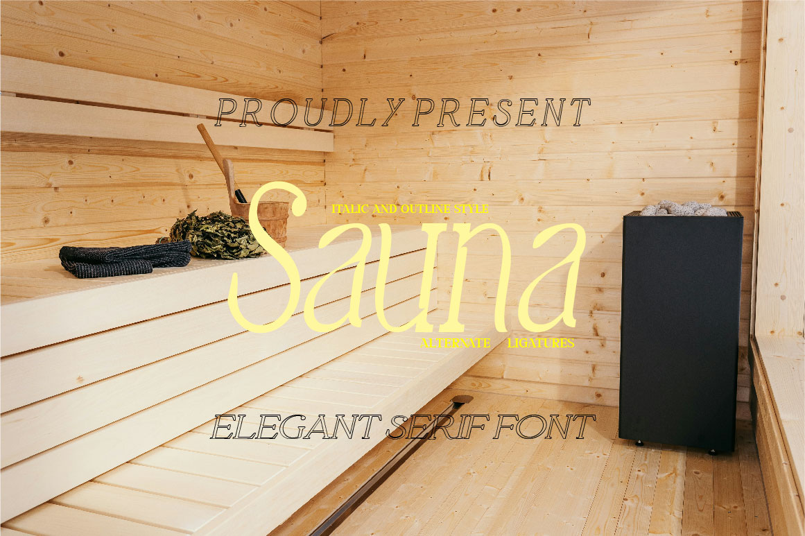 Sauna font, Fonts | GraphicRiver