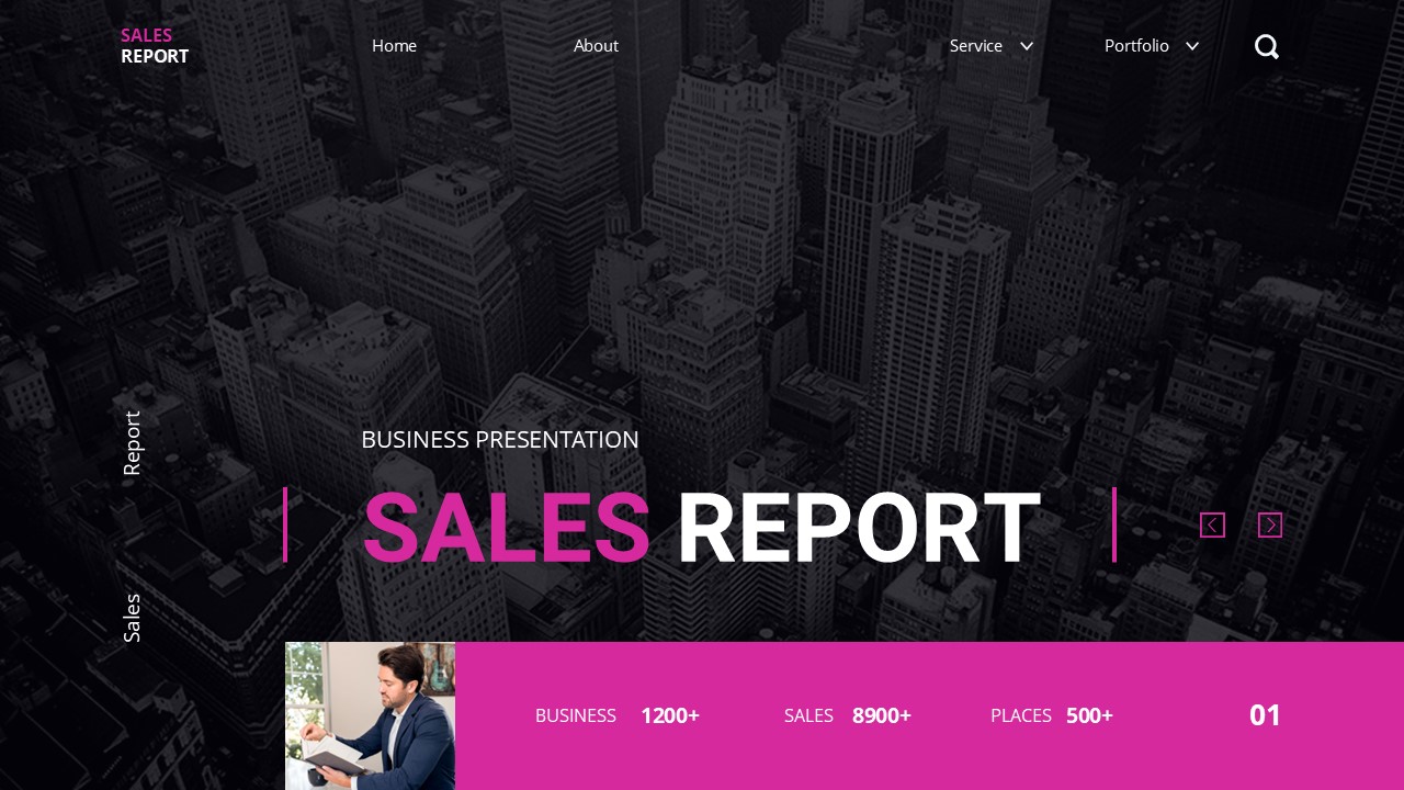 Sales Report - Business Powerpoint Templates, Presentation Templates