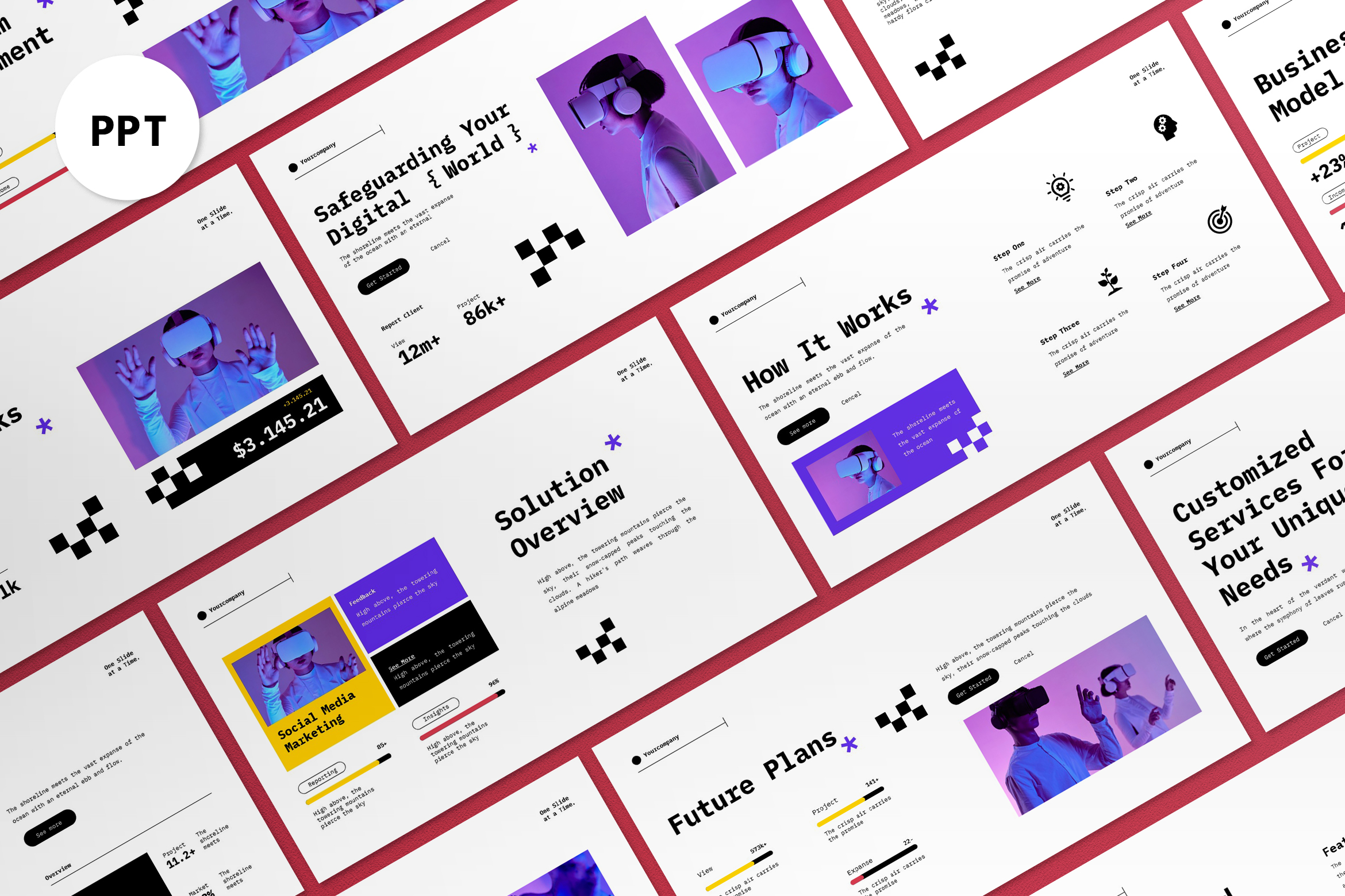 White Pixilation Security Engineer Presentation, Presentation Templates