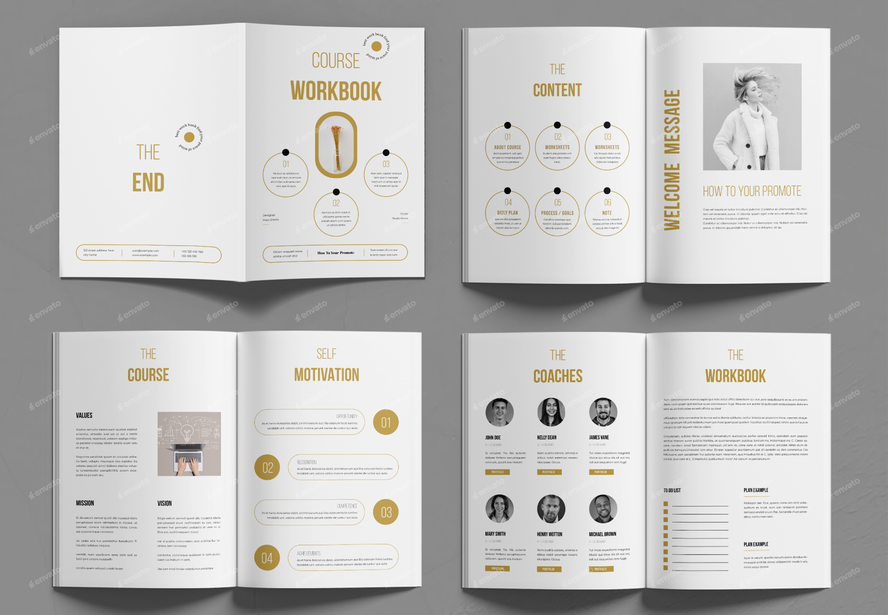 Course Workbook Template, Print Templates | GraphicRiver