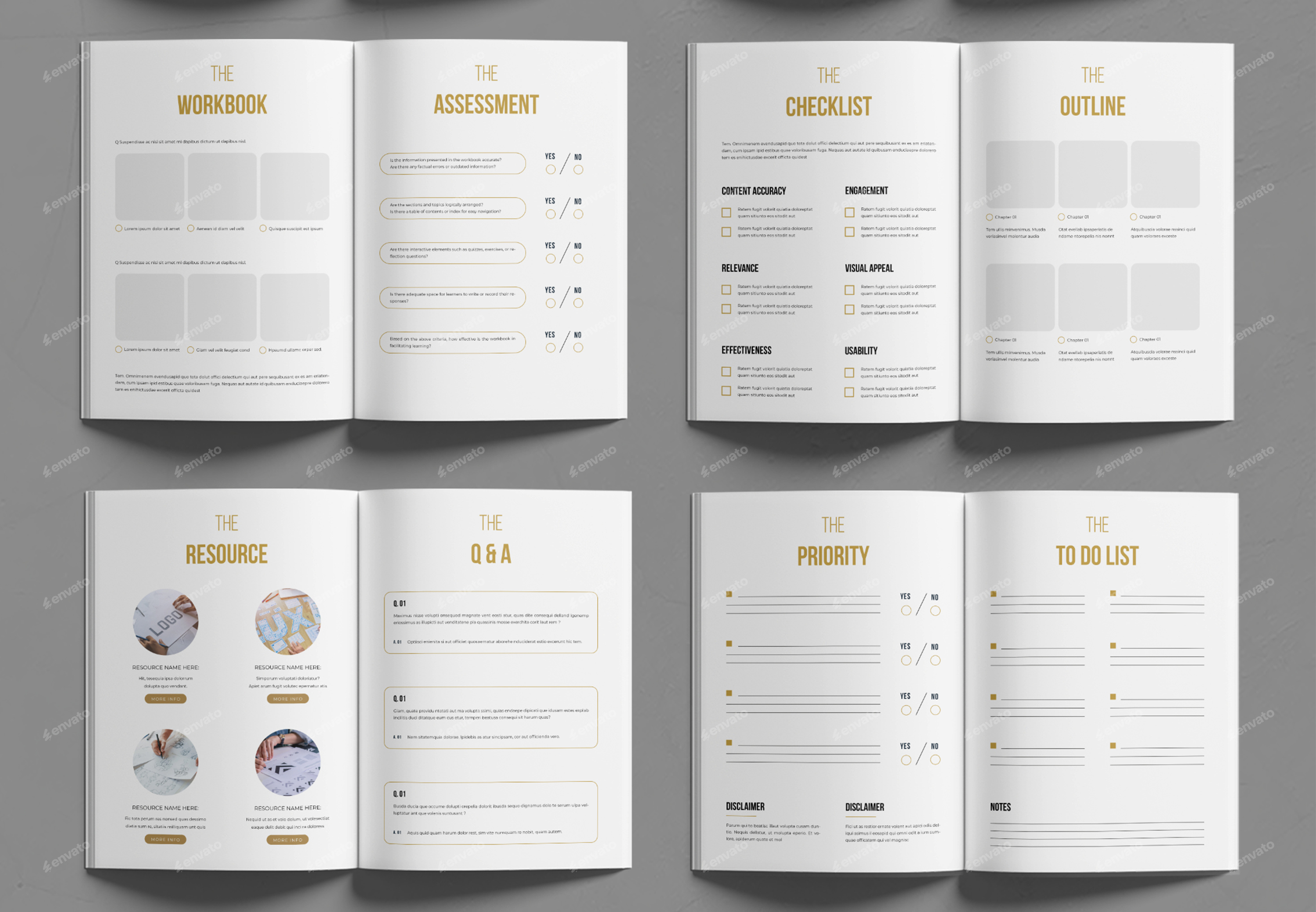 Course Workbook Template, Print Templates | GraphicRiver