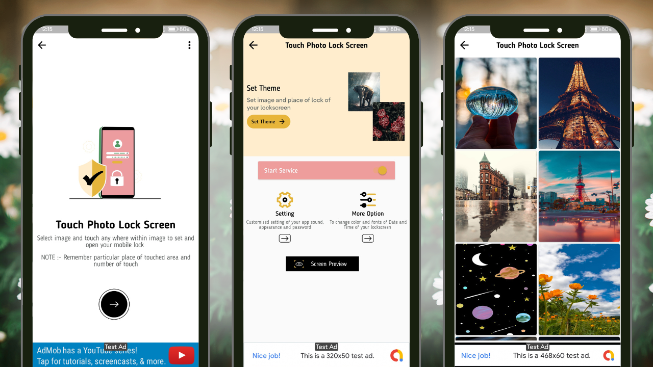 Touch Photo Lock Screen with AdMob Ads Android by MJAppsStudio | CodeCanyon