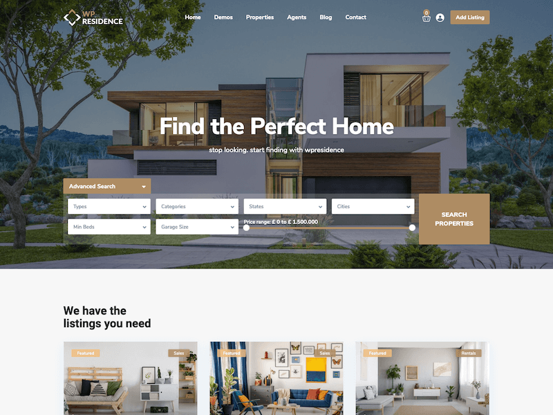 Residence Real Estate WordPress Theme by WpEstate | ThemeForest