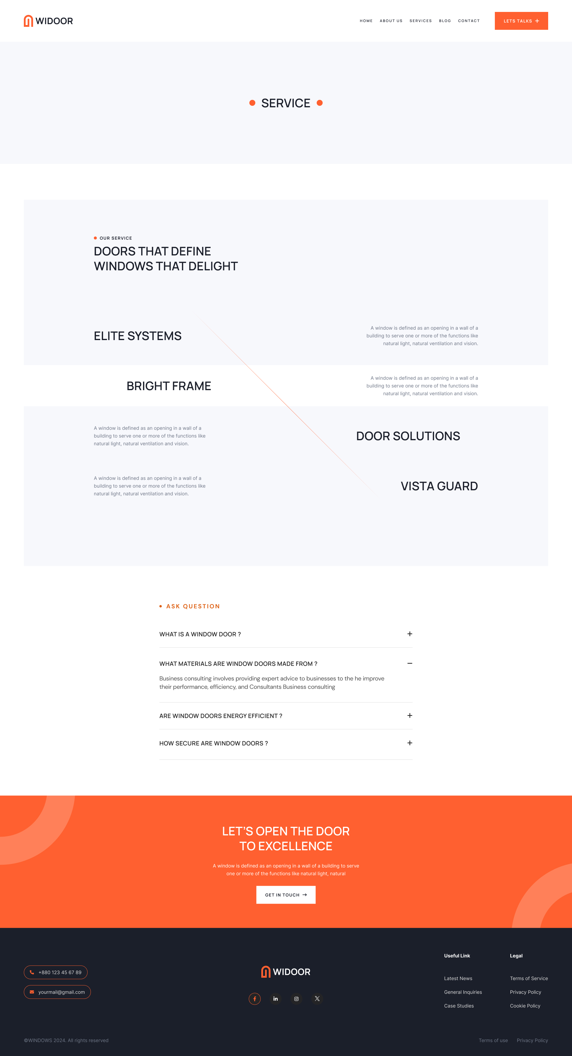 Widoor - Windows & Doors Figma Template by Mugli | ThemeForest