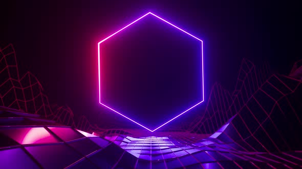 Neon Hexagon, Motion Graphics | VideoHive