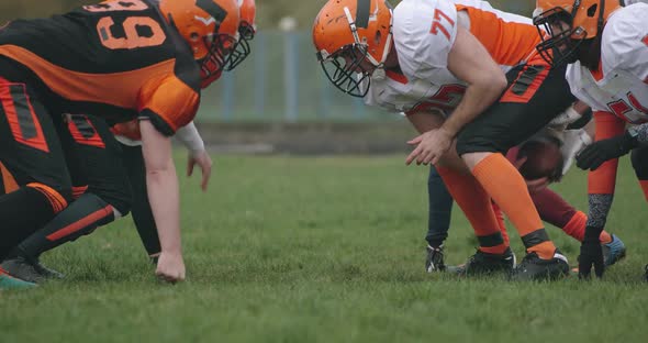 American Football, Football Team in the Game, Training Aggressive ...