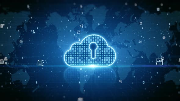 Cloud Computing Of Cyber Security 807, Motion Graphics | VideoHive