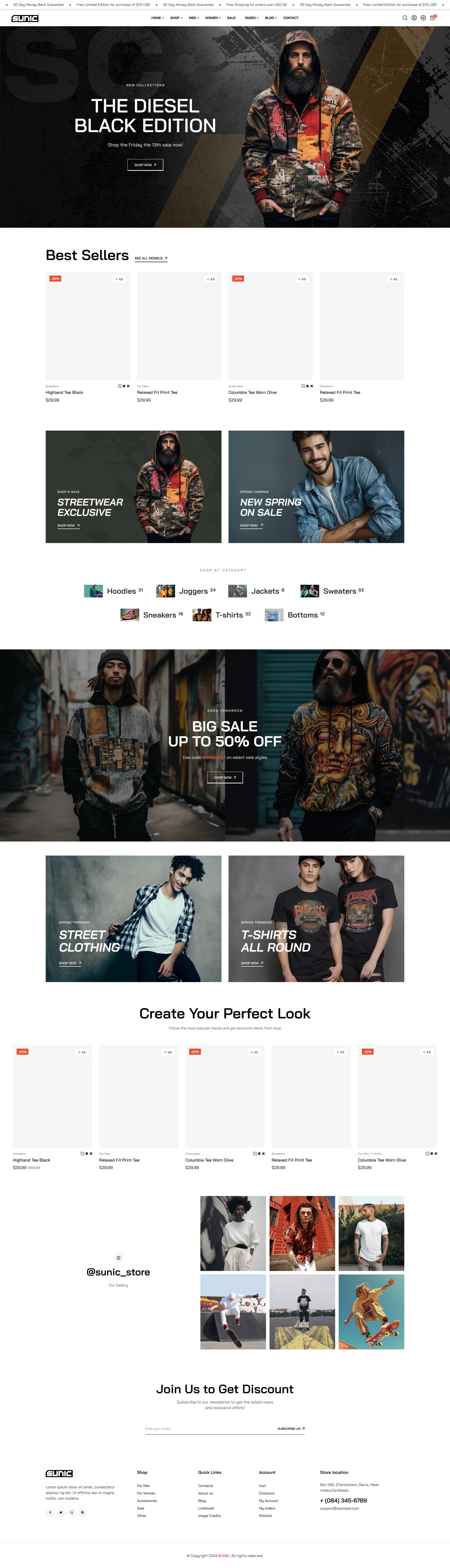 Sunic - Street Style Fashion WooCommerce Theme by themelexus | ThemeForest