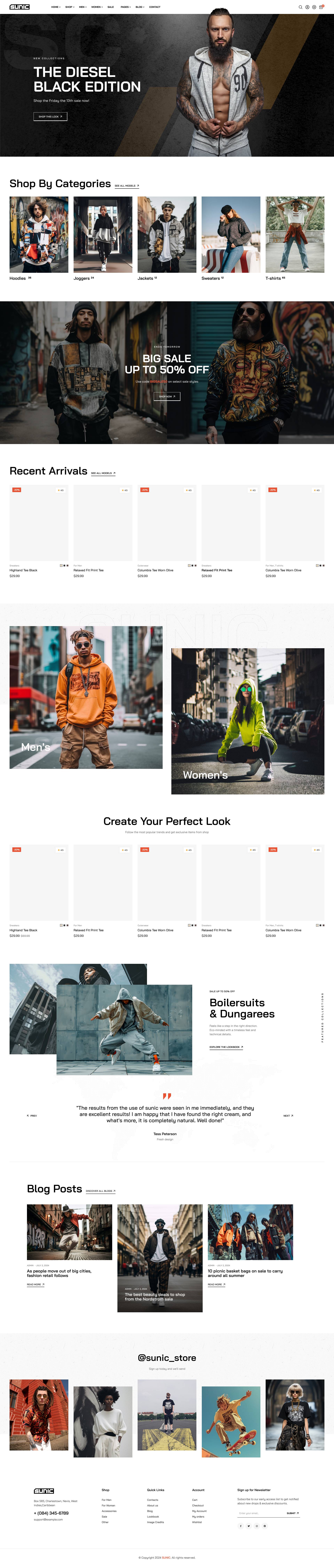Sunic - Street Style Fashion WooCommerce Theme by themelexus | ThemeForest