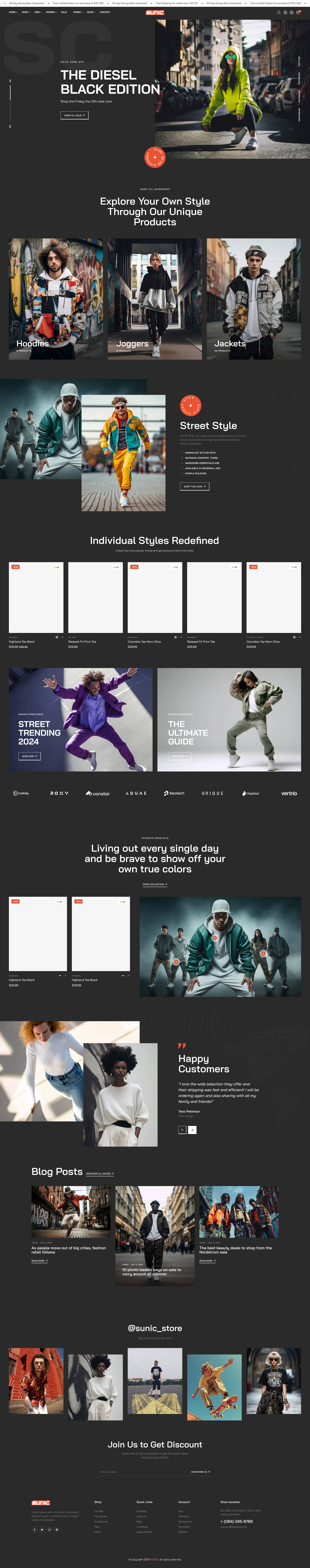 Sunic - Street Style Fashion WooCommerce Theme by themelexus | ThemeForest