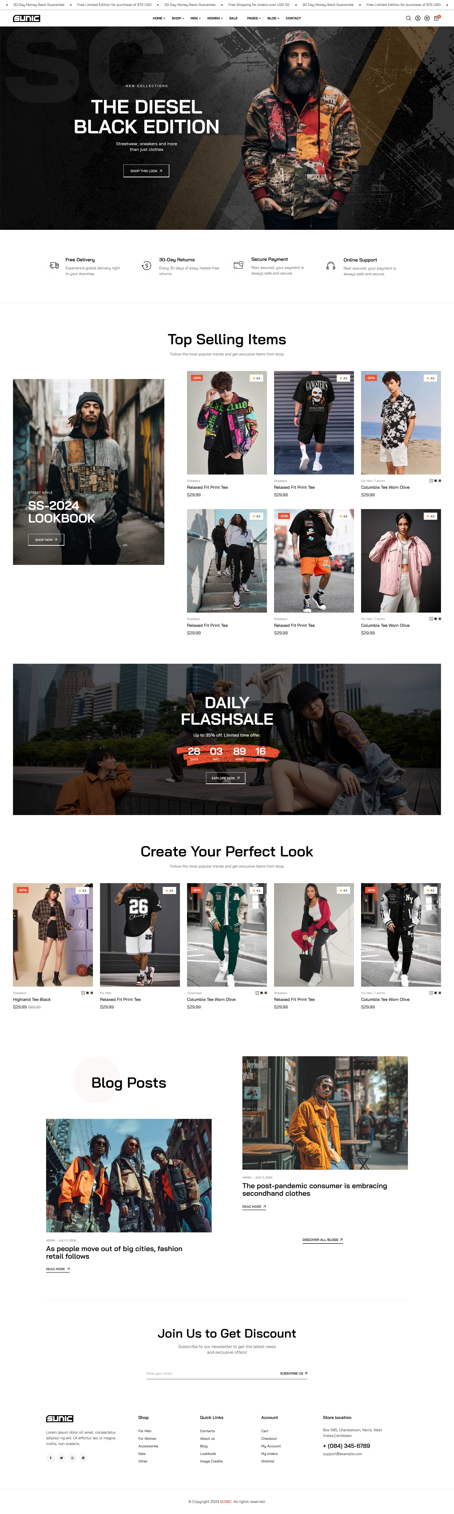 Sunic - Street Style Fashion WooCommerce Theme by themelexus | ThemeForest