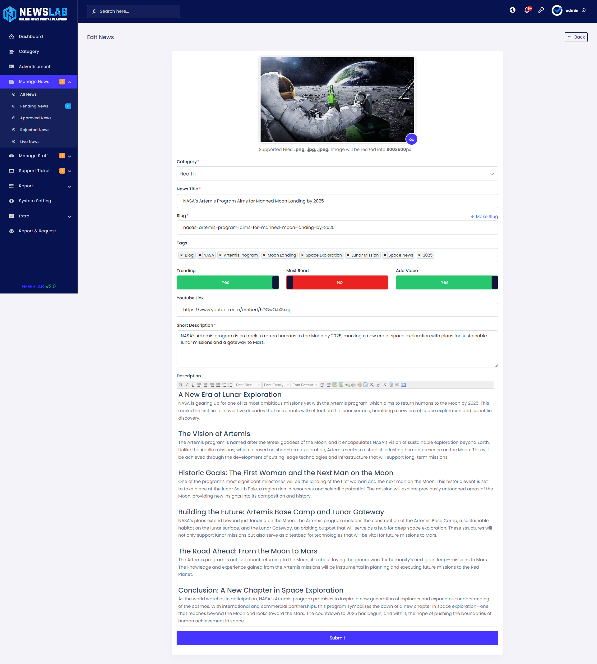 NewsLab - Online Newspaper And Magazine Platform by ViserLab | CodeCanyon