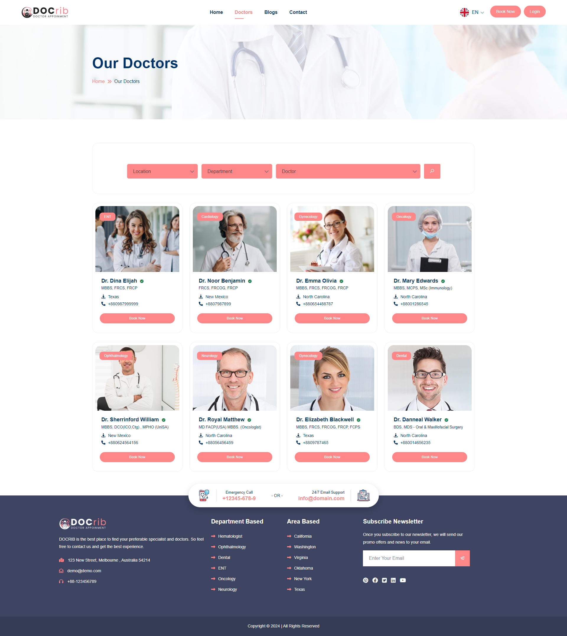 Docrib - Doctor Appointment System by ViserLab | CodeCanyon