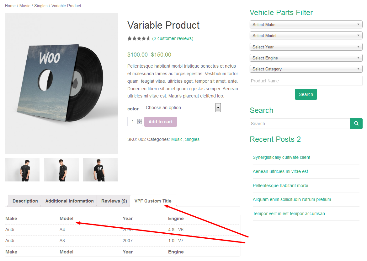 WooCommerce Vehicle Parts Finder - Make/Model/Year by wpinstinct | CodeCanyon