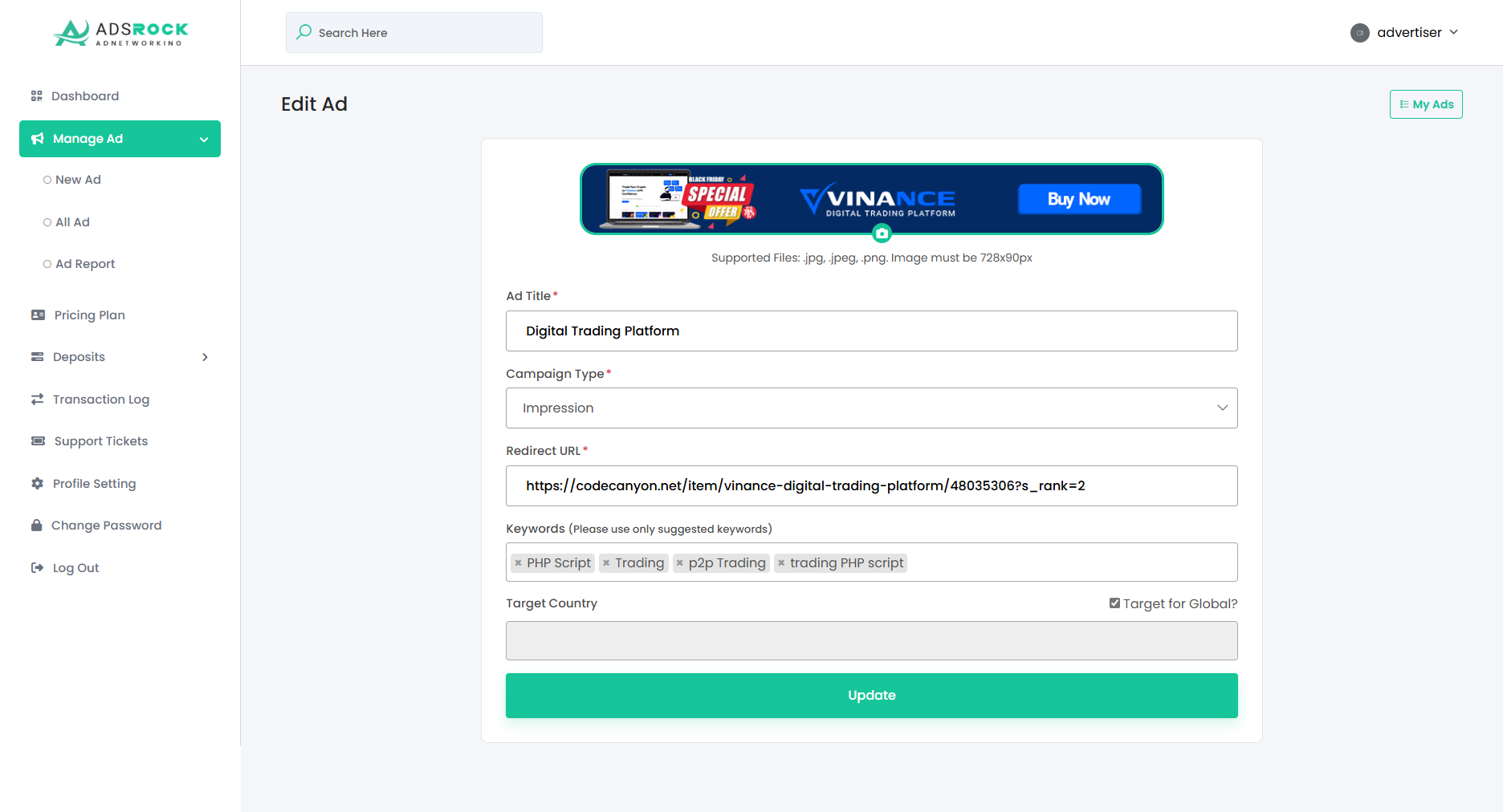 AdsRock - Ads Network & Digital Marketing Platform by ViserLab | CodeCanyon