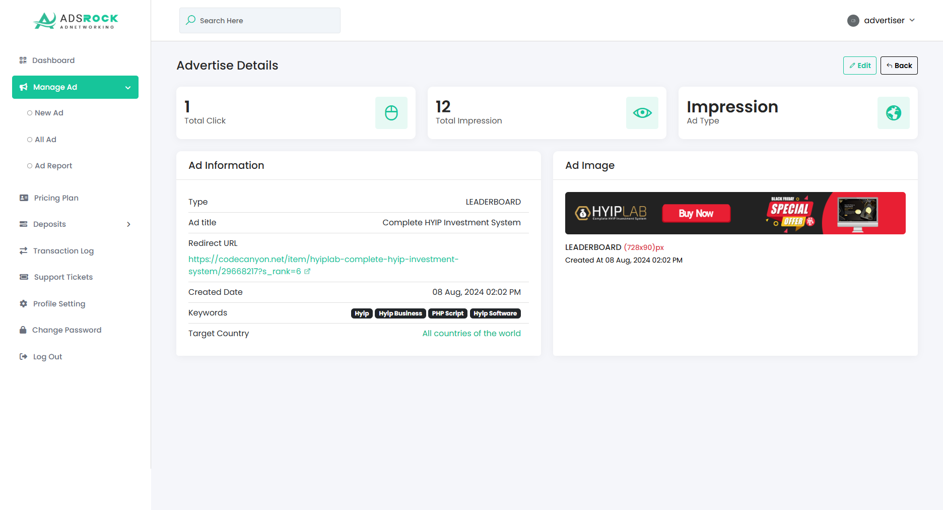 AdsRock - Ads Network & Digital Marketing Platform by ViserLab | CodeCanyon