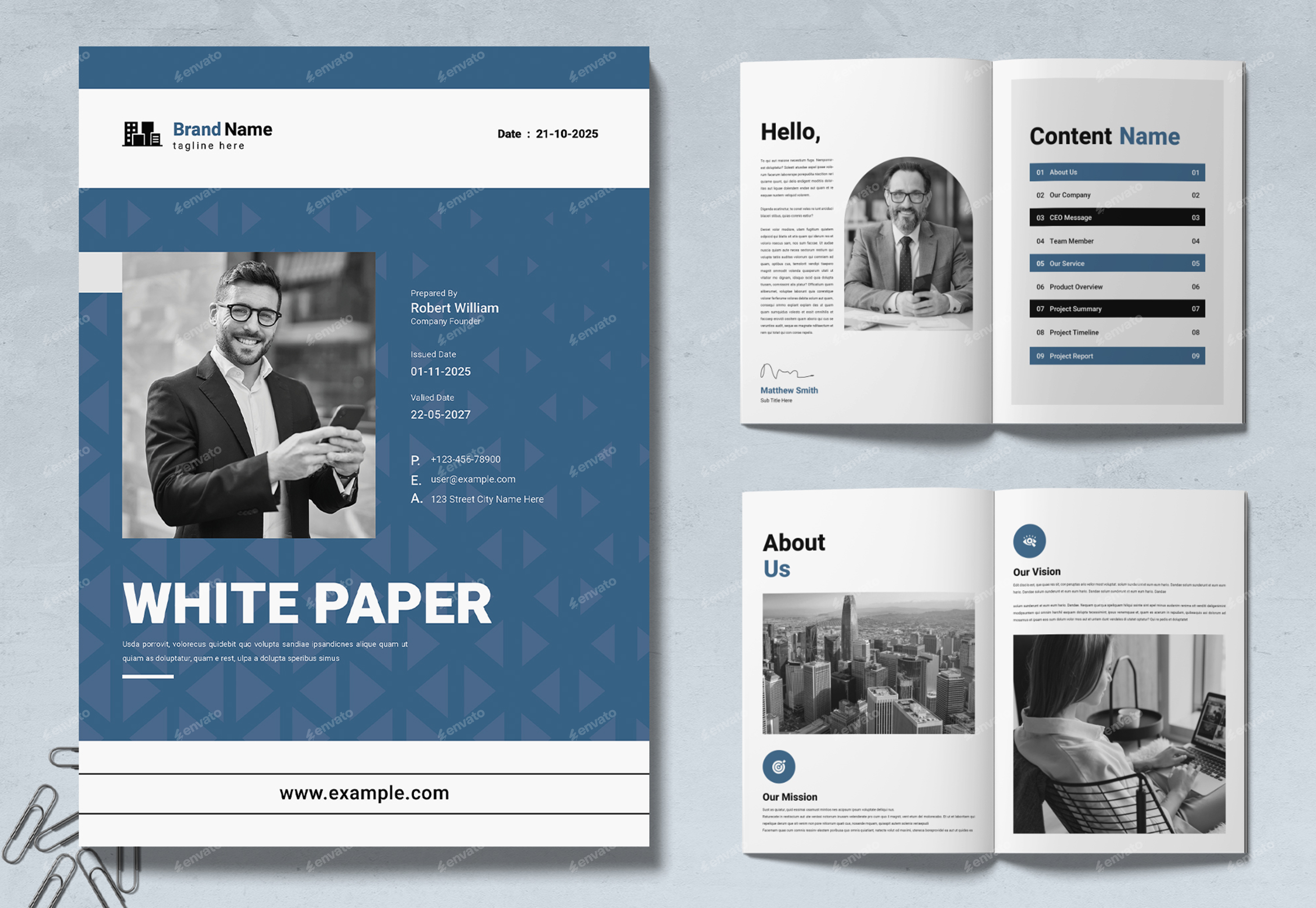 White Paper Template Layout, Print Templates | GraphicRiver