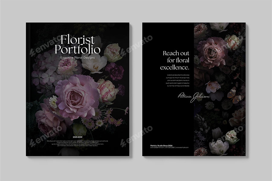 Florist Portfolio Template, Print Templates | GraphicRiver