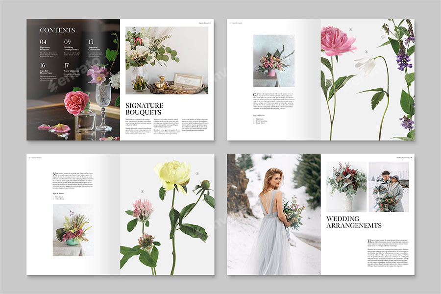 Florist Portfolio Template, Print Templates | GraphicRiver