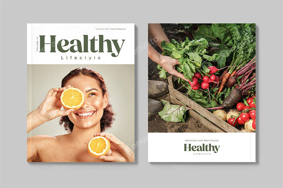 Healthy Lifestyle Magazine Template, Print Templates | GraphicRiver