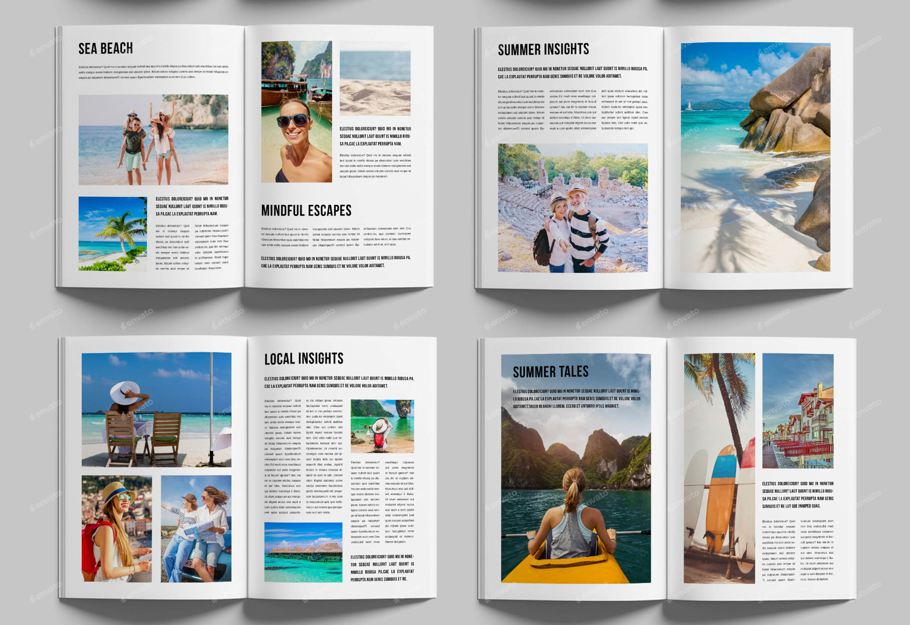 Summer Magazine Layout Design, Print Templates | GraphicRiver