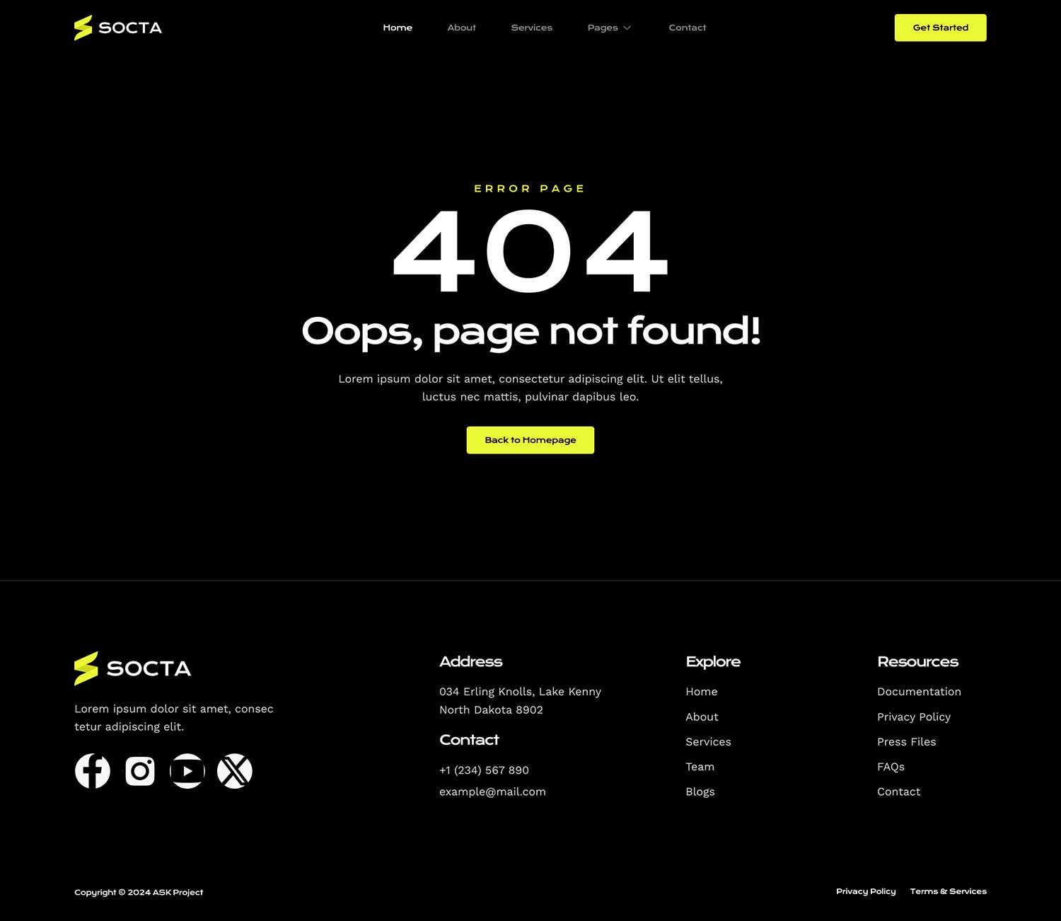 Socta - Social Media Marketing Agency Elementor Template Kit by askproject