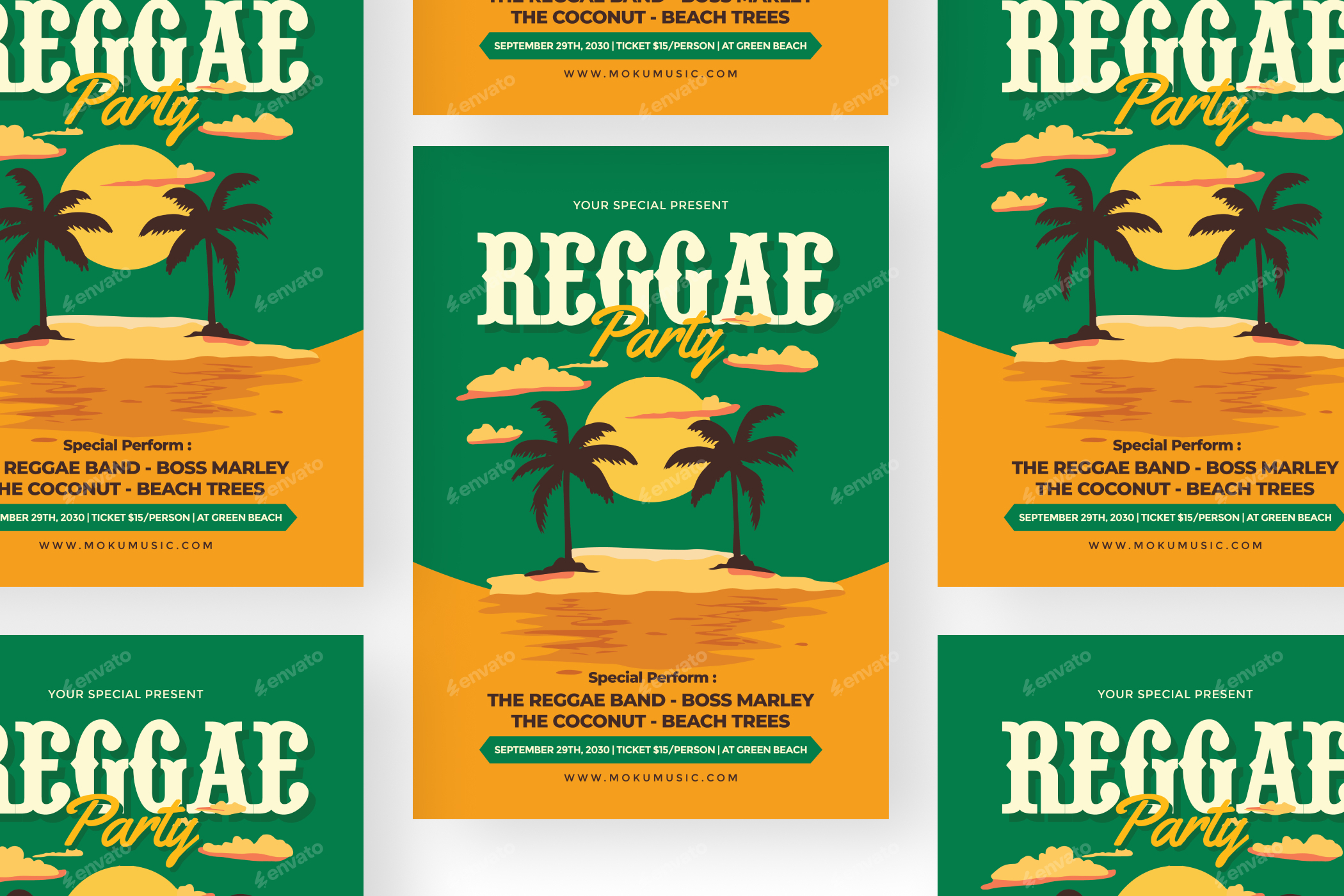 Reggae Party - Flyer Set, Print Templates | GraphicRiver