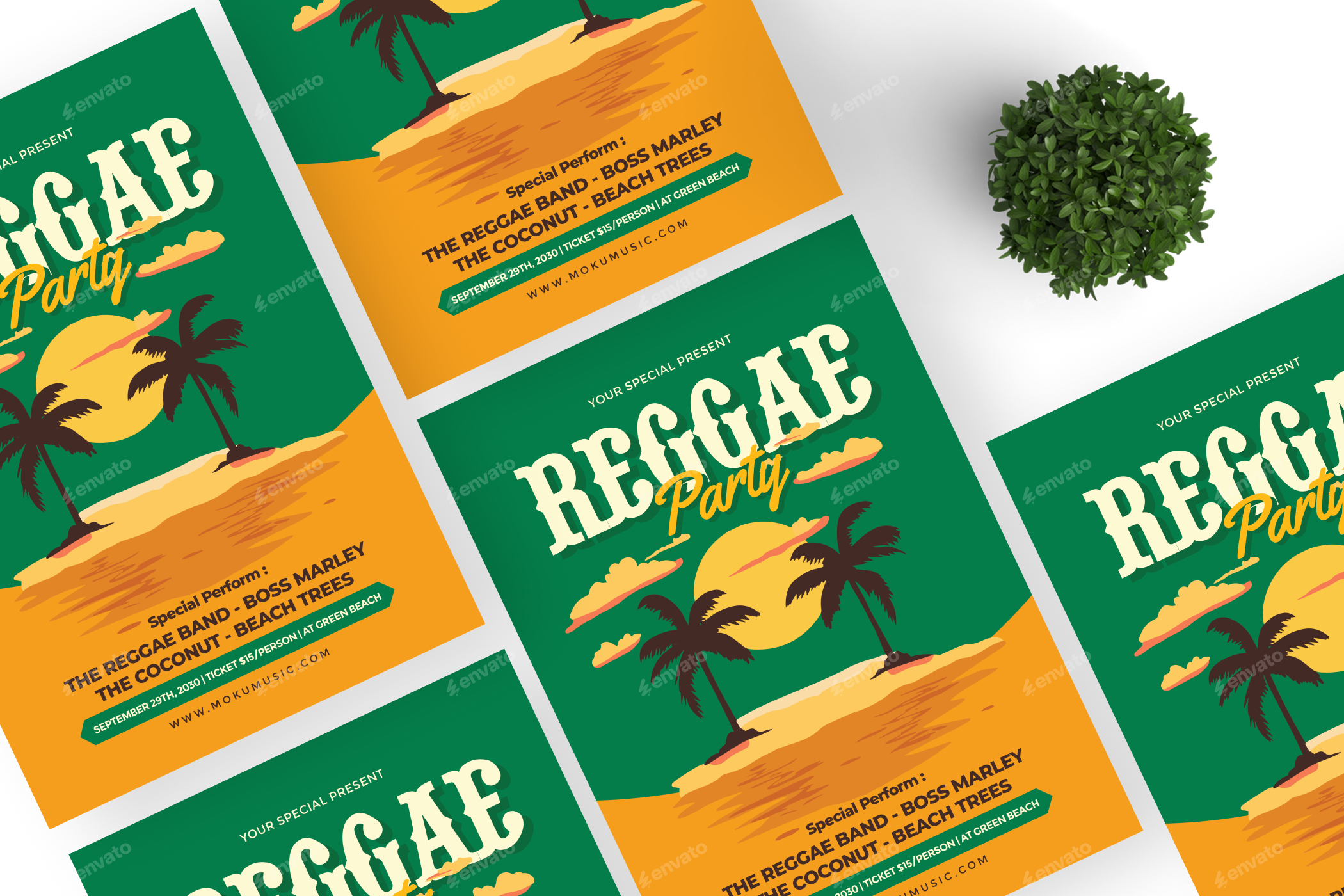 Reggae Party - Flyer Set, Print Templates | GraphicRiver