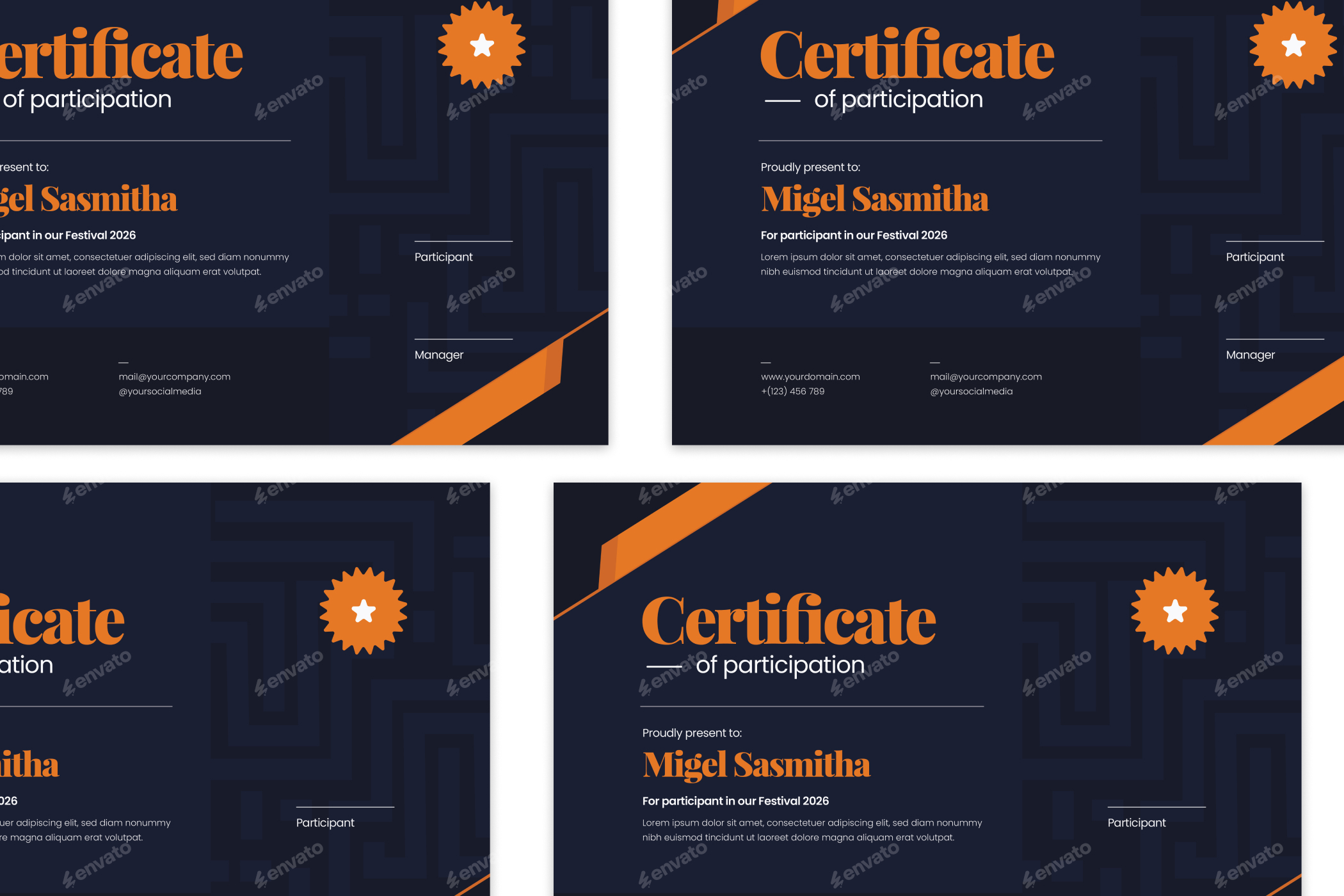 Blue Lines - Certificate, Print Templates | GraphicRiver