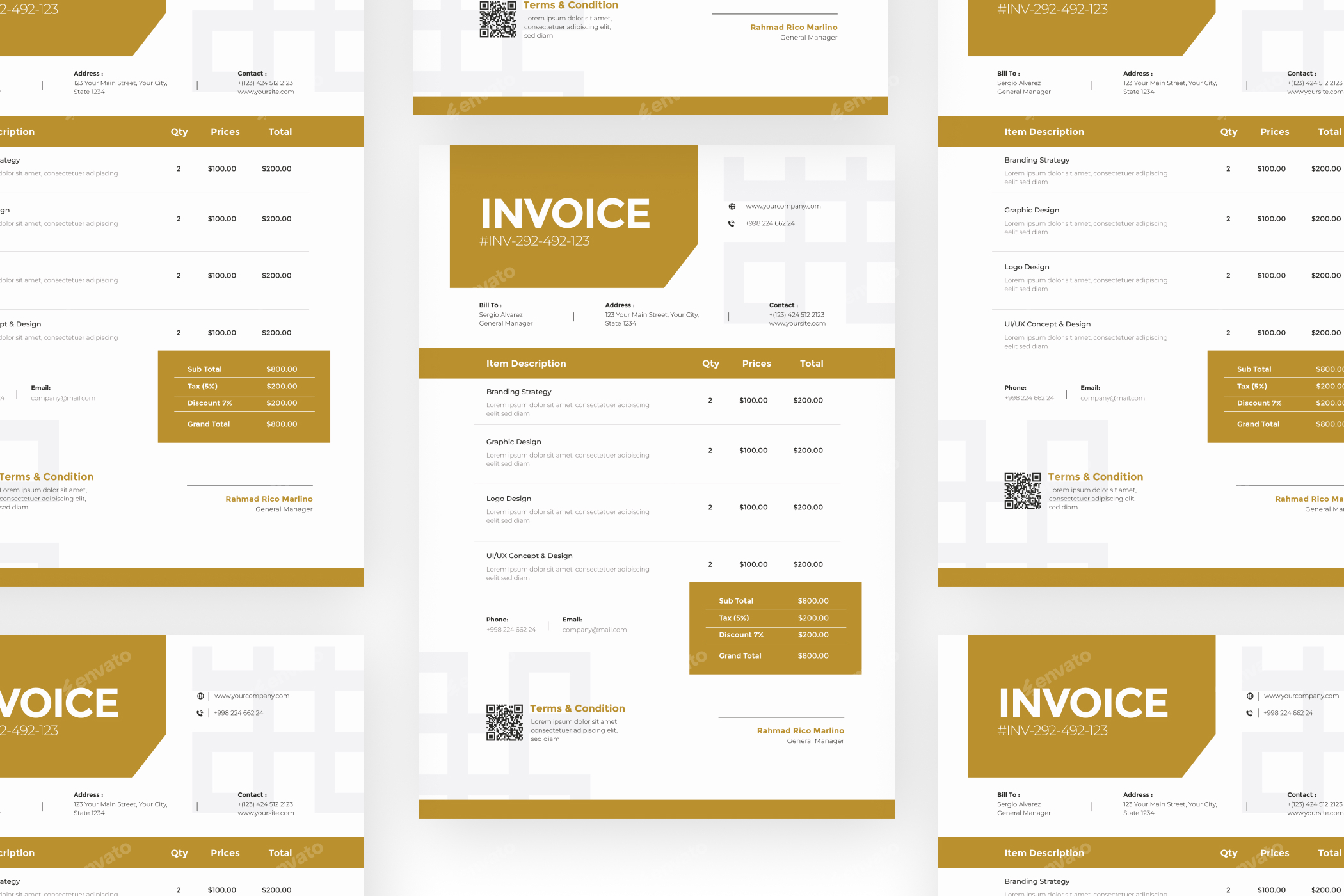 Gold Money - Invoice, Print Templates | GraphicRiver