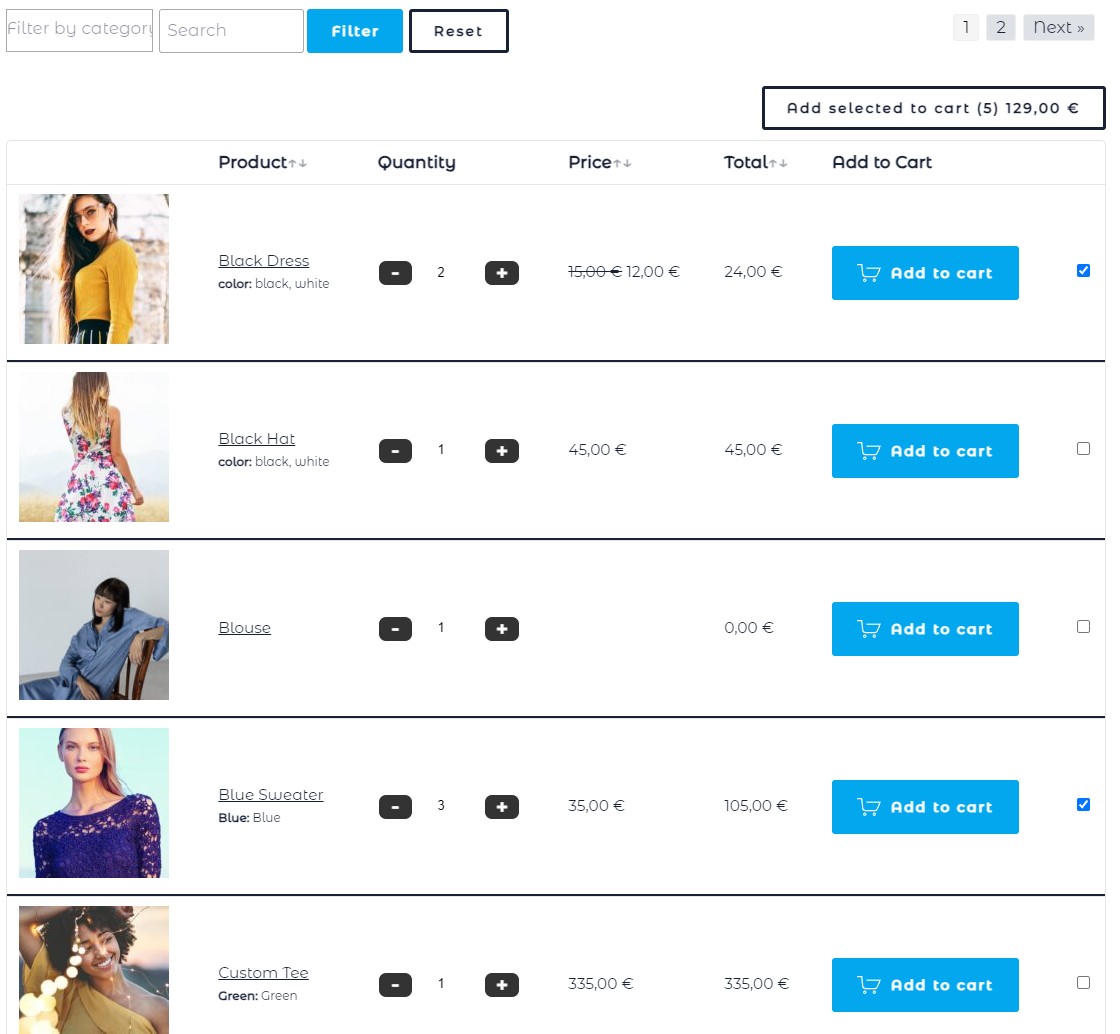 Woocommerce Products List Pro by nitroweb | CodeCanyon