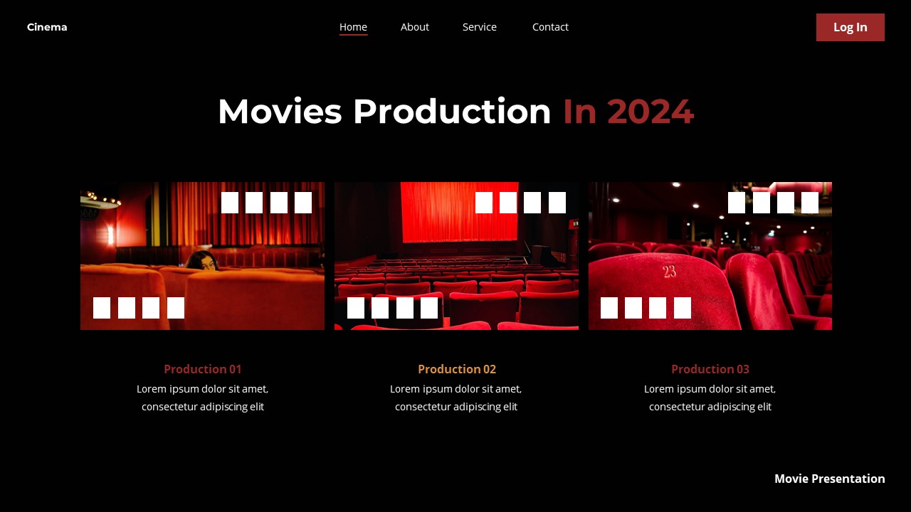 Cinema - Movie Google Slide Templates, Presentation Templates ...