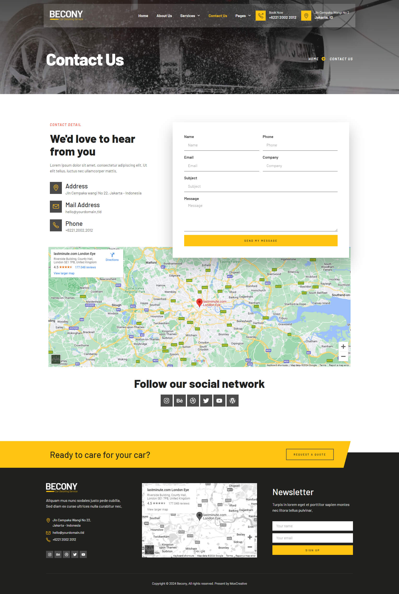 Becony - Car Detailing Services & Car Repair Elementor Template Kit by ...