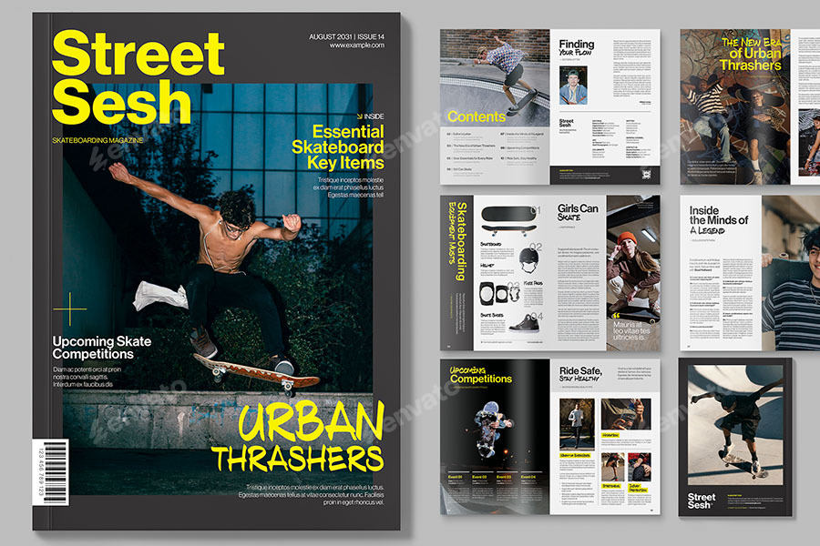Urban Street Magazine Template, Print Templates | GraphicRiver