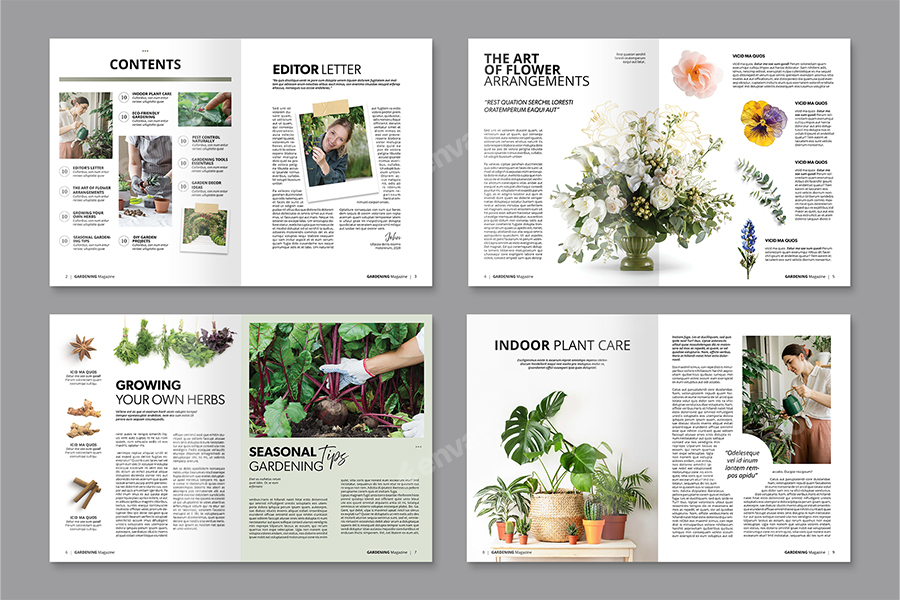 Gardening Magazine Template, Print Templates | GraphicRiver