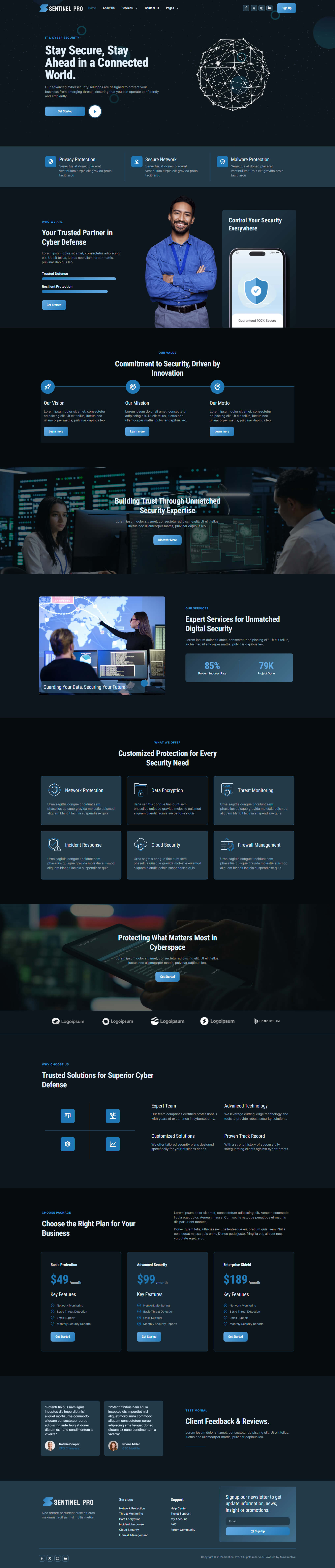 Sentinel - Cyber Security Services Elementor Pro Template Kit by ...