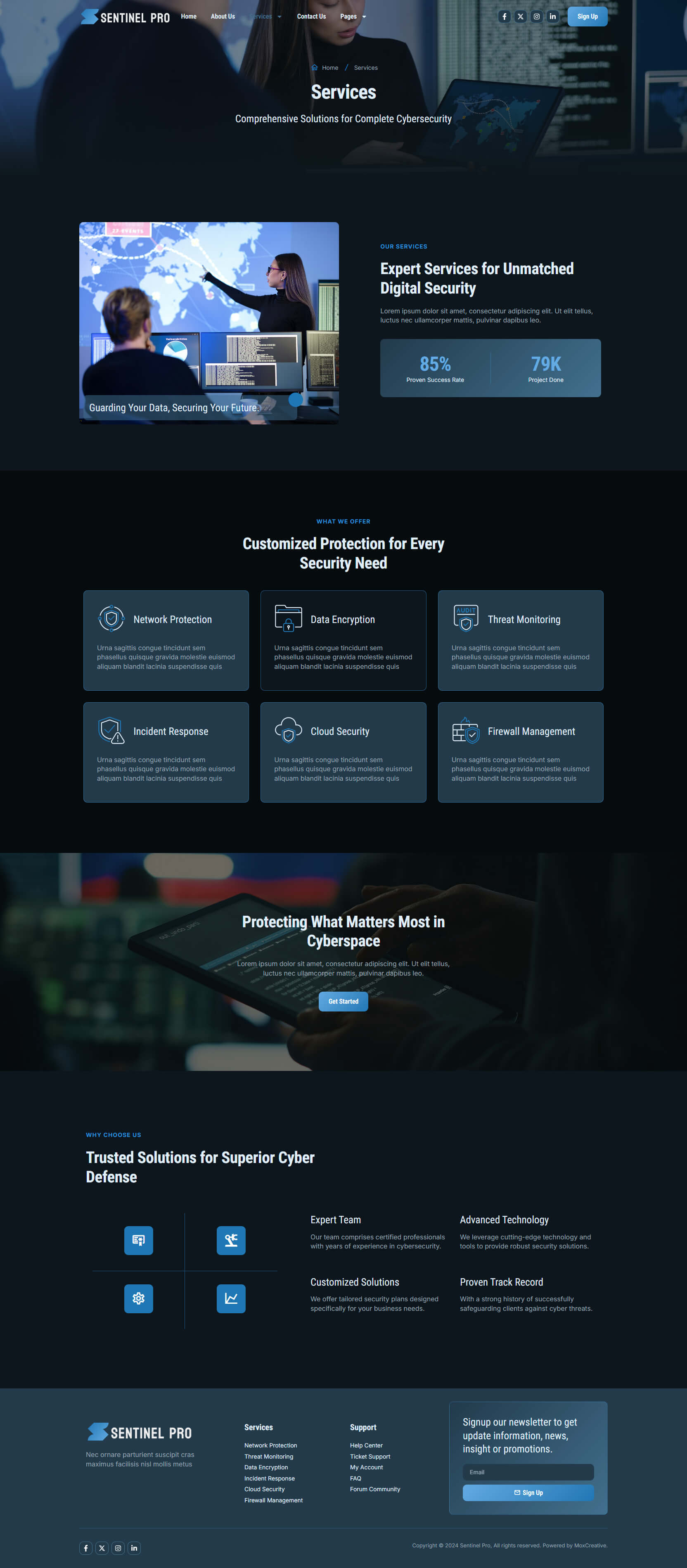 Sentinel - Cyber Security Services Elementor Pro Template Kit by ...