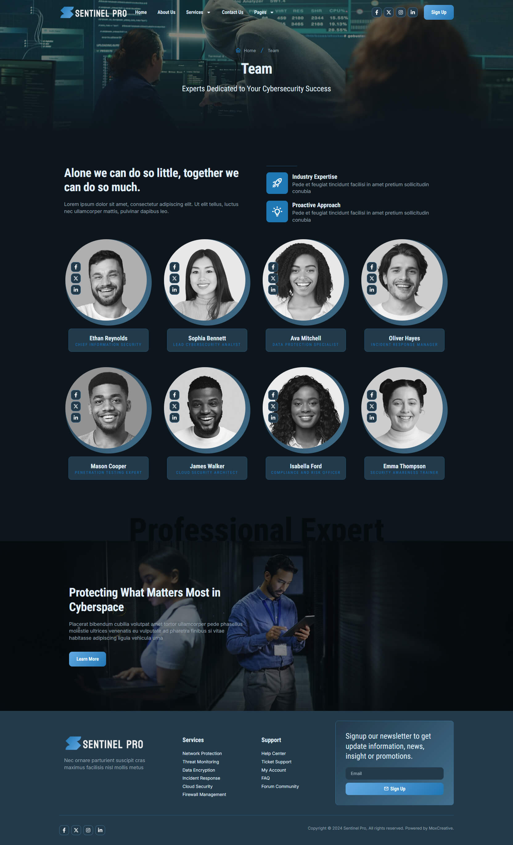 Sentinel - Cyber Security Services Elementor Pro Template Kit by moxcreative