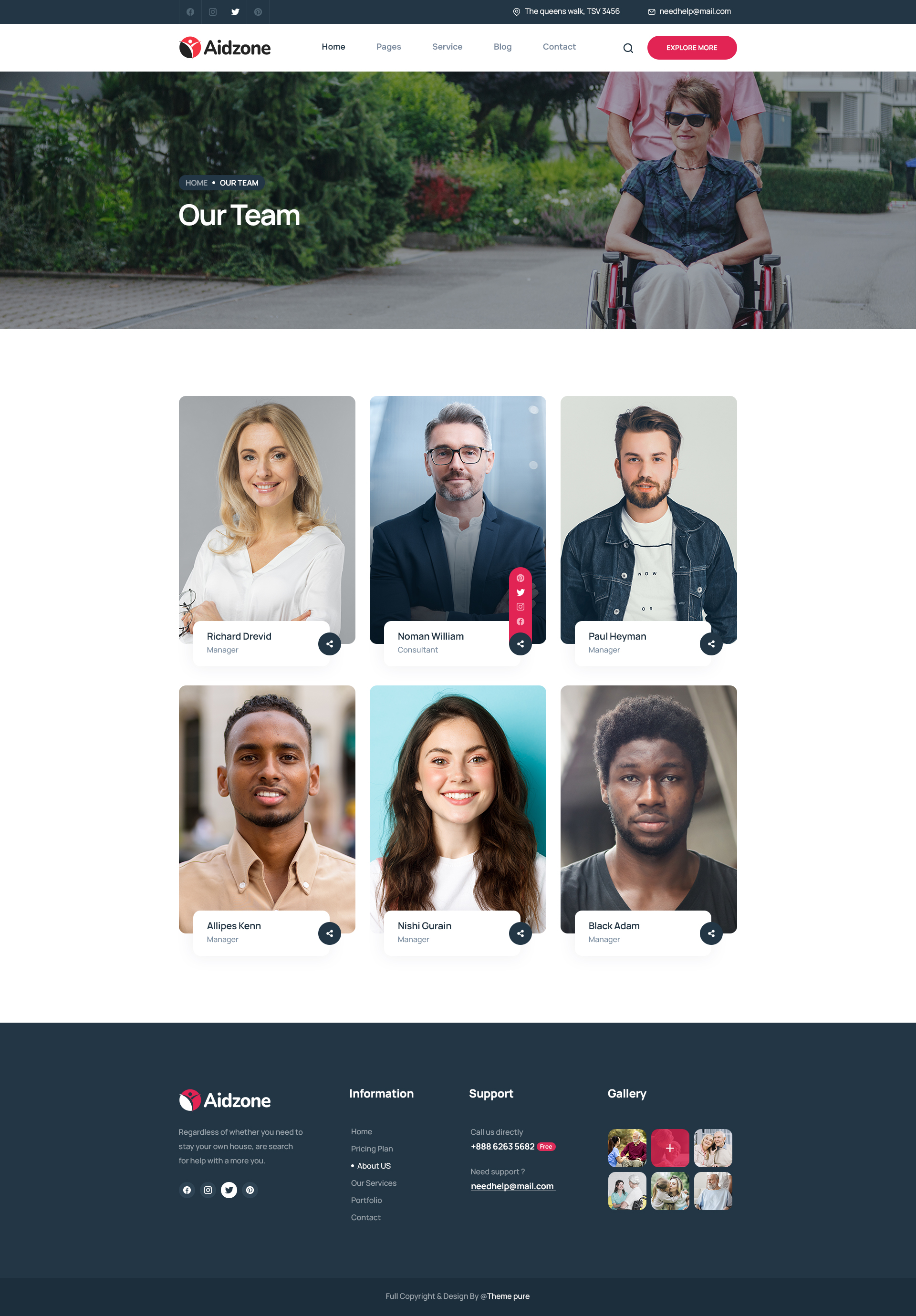 Aidzone - NDIS Disability Service PSD Template by AQLOVA | ThemeForest