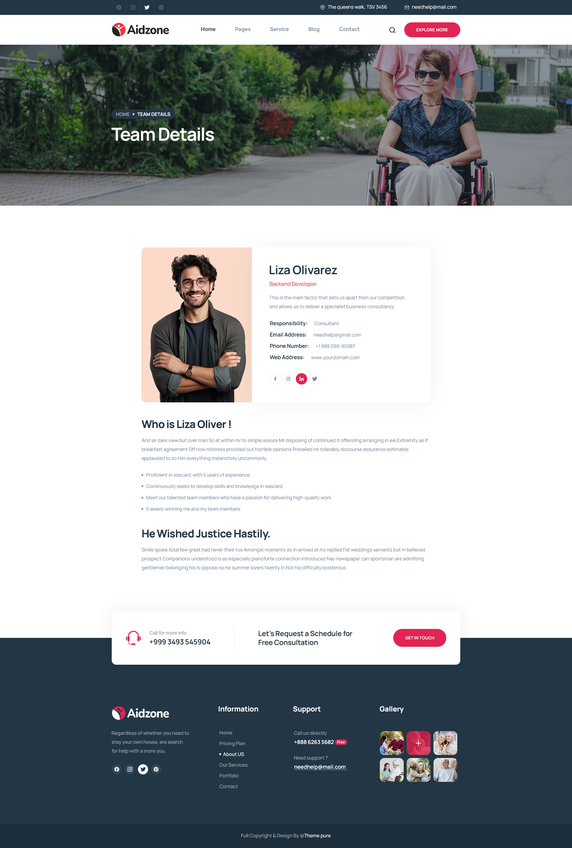 Aidzone - NDIS Disability Service PSD Template by AQLOVA | ThemeForest