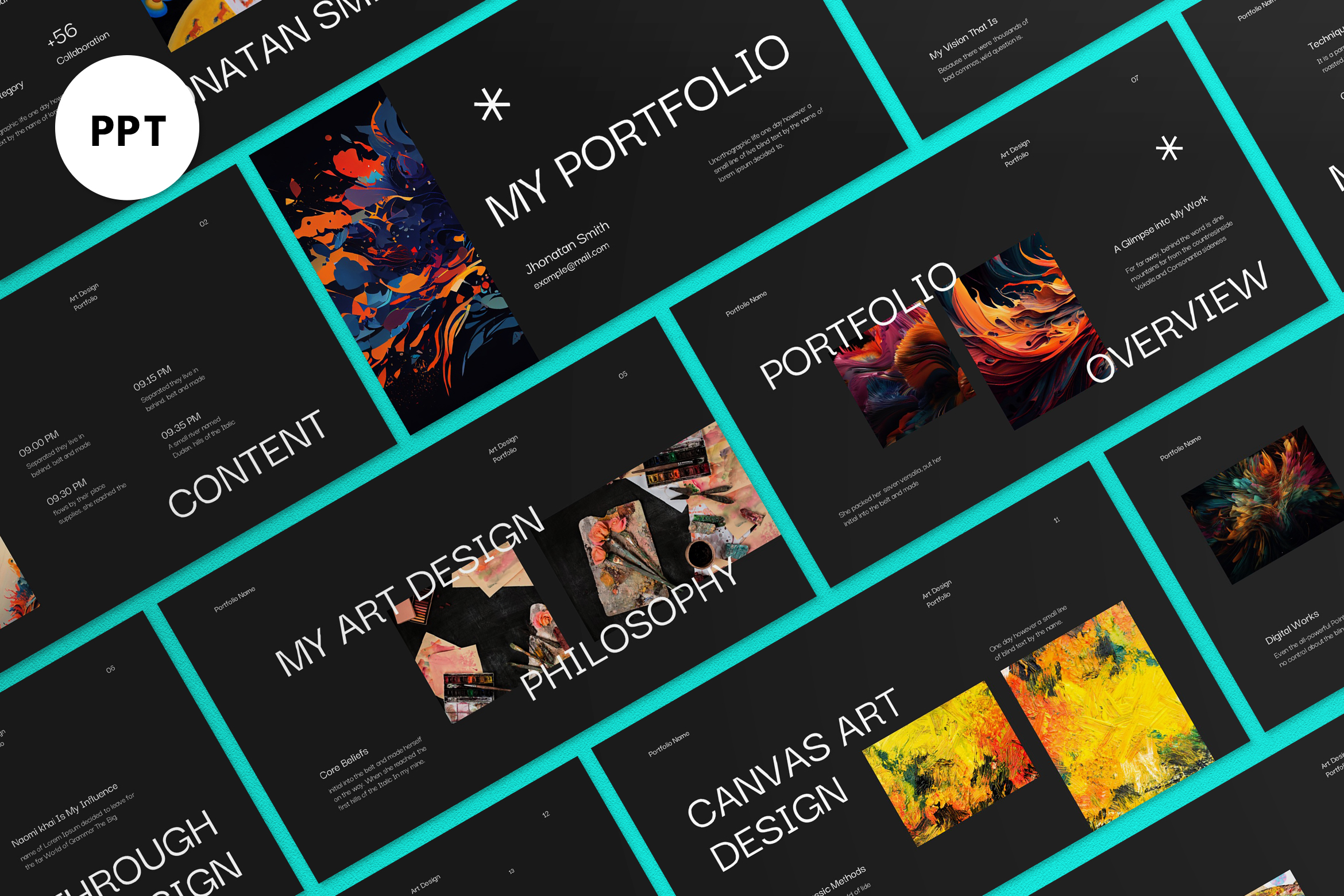 Black White Modern Minimalist Portfolio Art Design Presentation ...