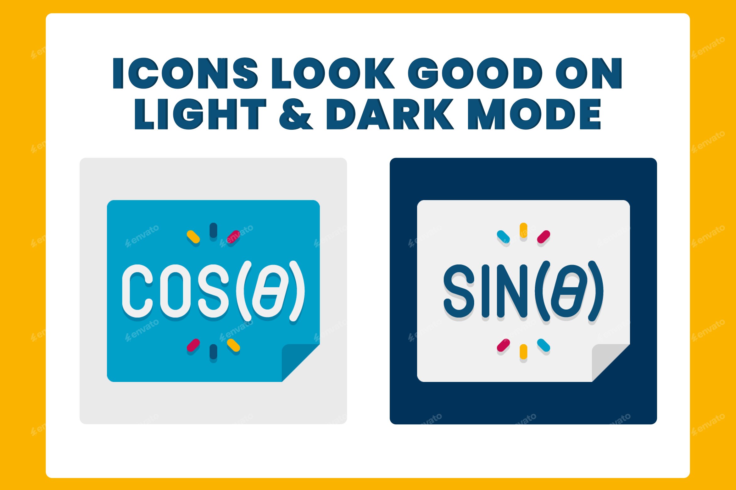 85 Mathematics Icons | Dualine Series, Icons | GraphicRiver