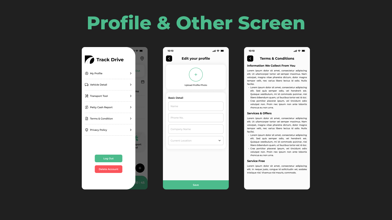 TrackDrive - Flutter Mobile App UI Kit for Truck/Vehicle Driver ...