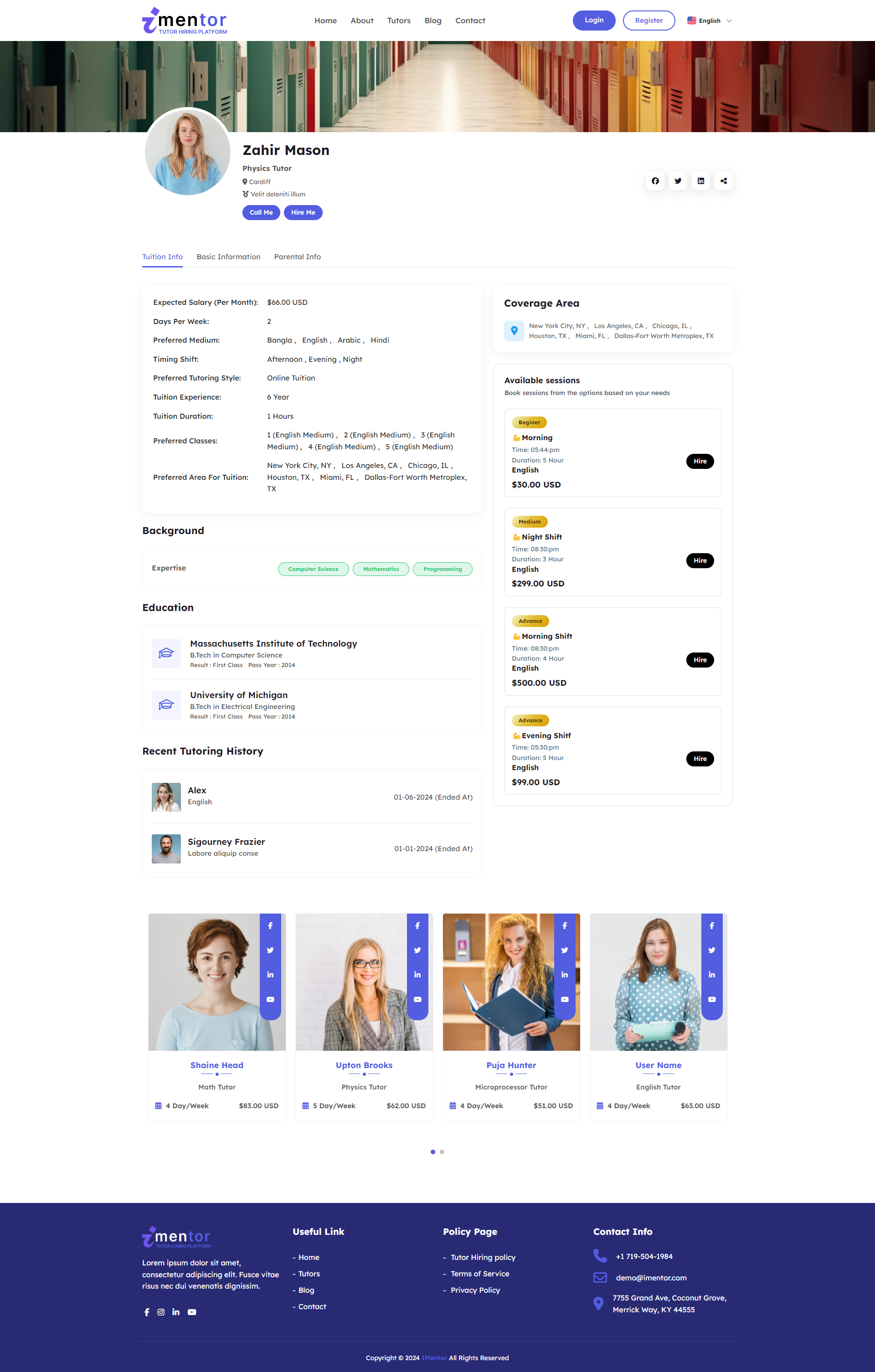 iMentor - Tutor Hiring Platform by ViserLab | CodeCanyon
