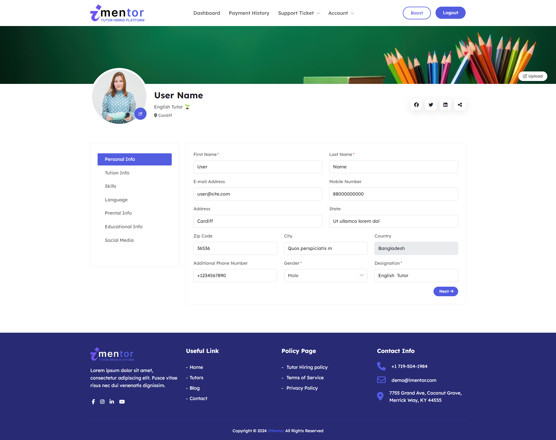 iMentor - Tutor Hiring Platform by ViserLab | CodeCanyon